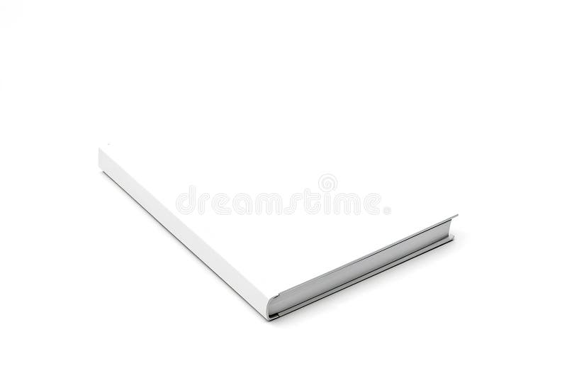 Blank White Rectangular Book Mock Up, Top View from the Side. Empty ...