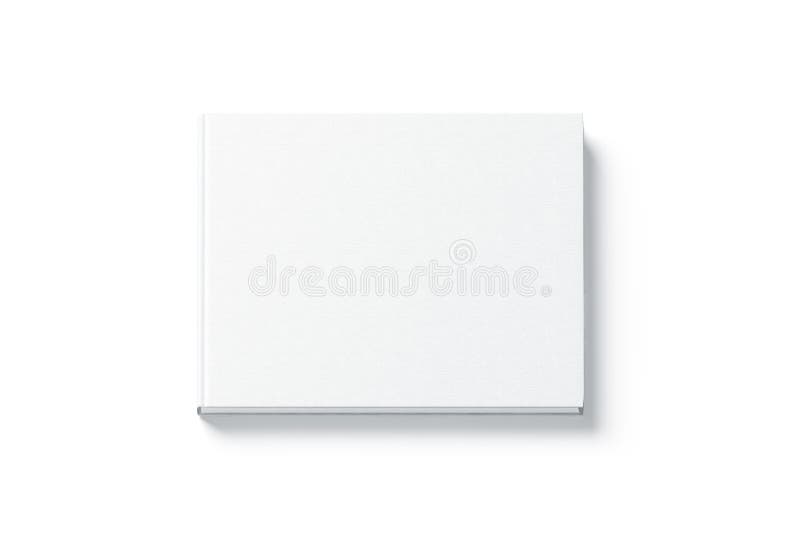 Blank White Rectangular Hardback Book Mock Up, Top View, Stock ...