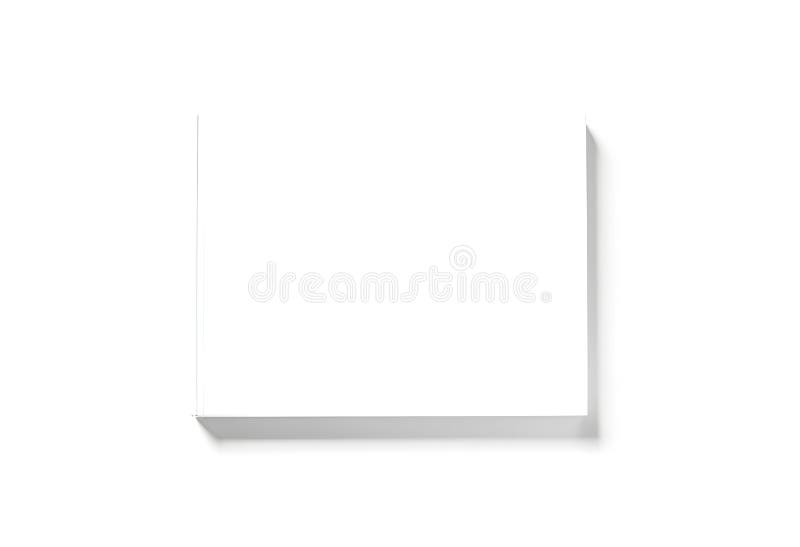 Blank White Rectangular Hardback Book Mock Up, Top View, 3d Rendering ...