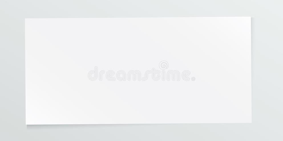 Blank White Rectangular Paper on Light Green Background Stock ...