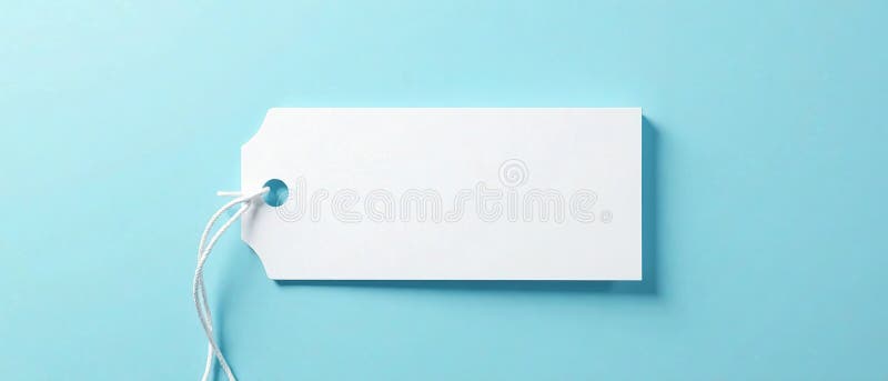 Blank White Rectangular Price Tag Mockup Professional Digital Design ...