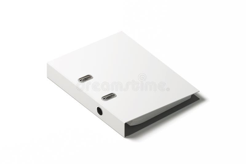 Blank White Ring Binder Folder Design Mockup Stock Illustration ...