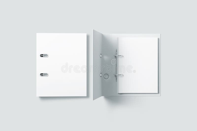 Blank White Ring Binder Folder Design Mockup Top View Stock Photo ...
