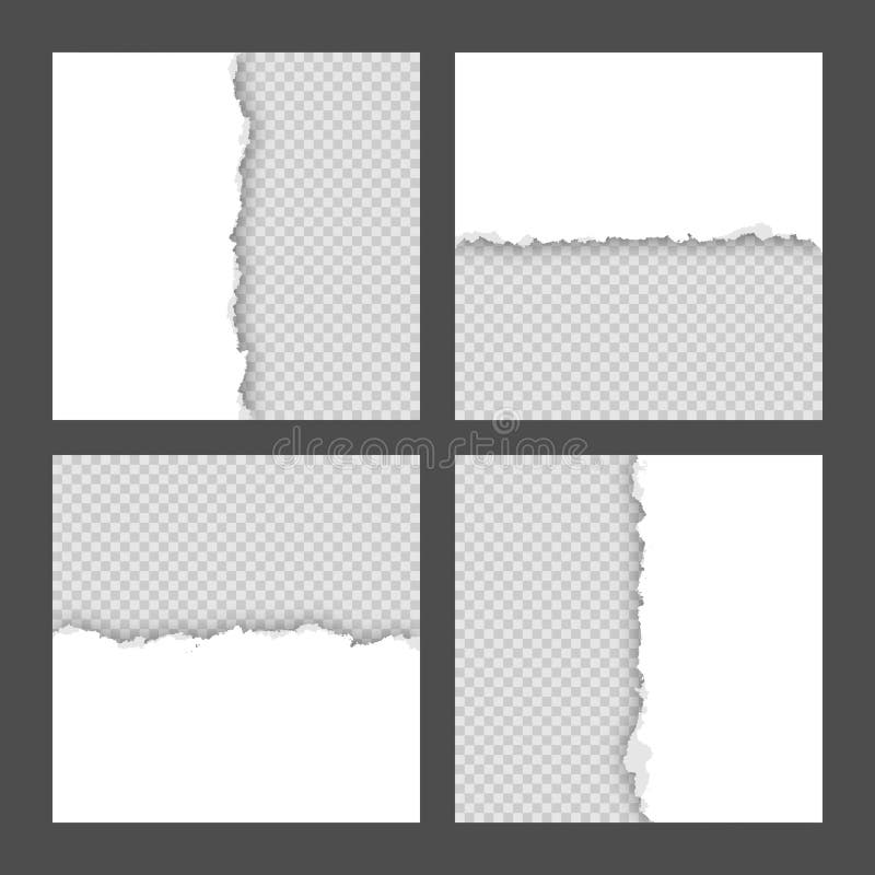 Torn Square paper set stock vector. Illustration of lacerated - 128050590
