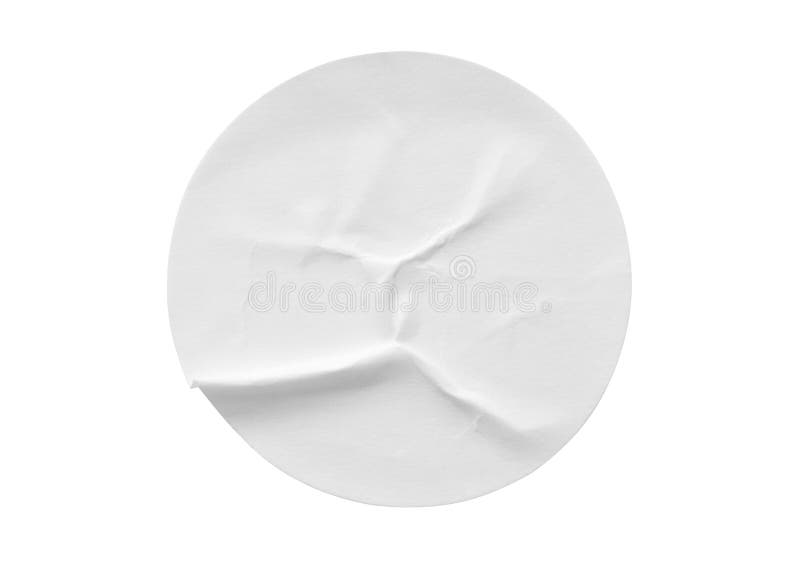 Blank White Round Paper Sticker Label Isolated on White Background ...