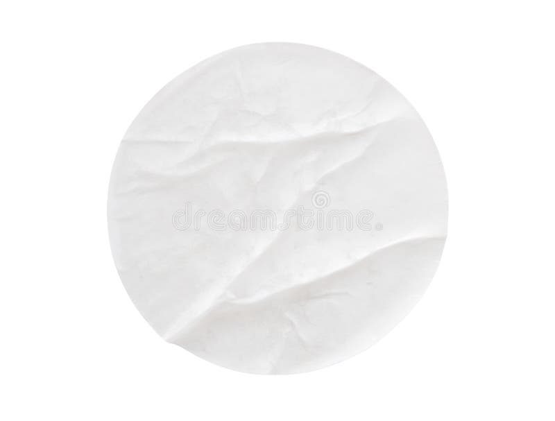 Blank White Round Paper Sticker Label Isolated on White Background ...