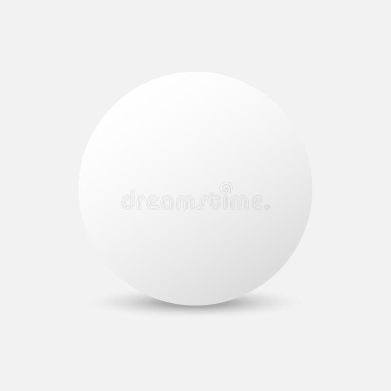Blank of White Round Sphere or 3d Ball. Vector. Stock Vector ...