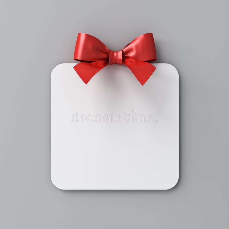 Blank White Rounded Square Sign or Empty White Present Mock Up Button ...