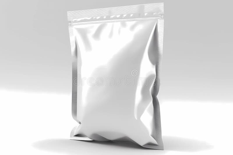 Blank White Sachet Packet Mockup Design. Generative Ai Stock ...