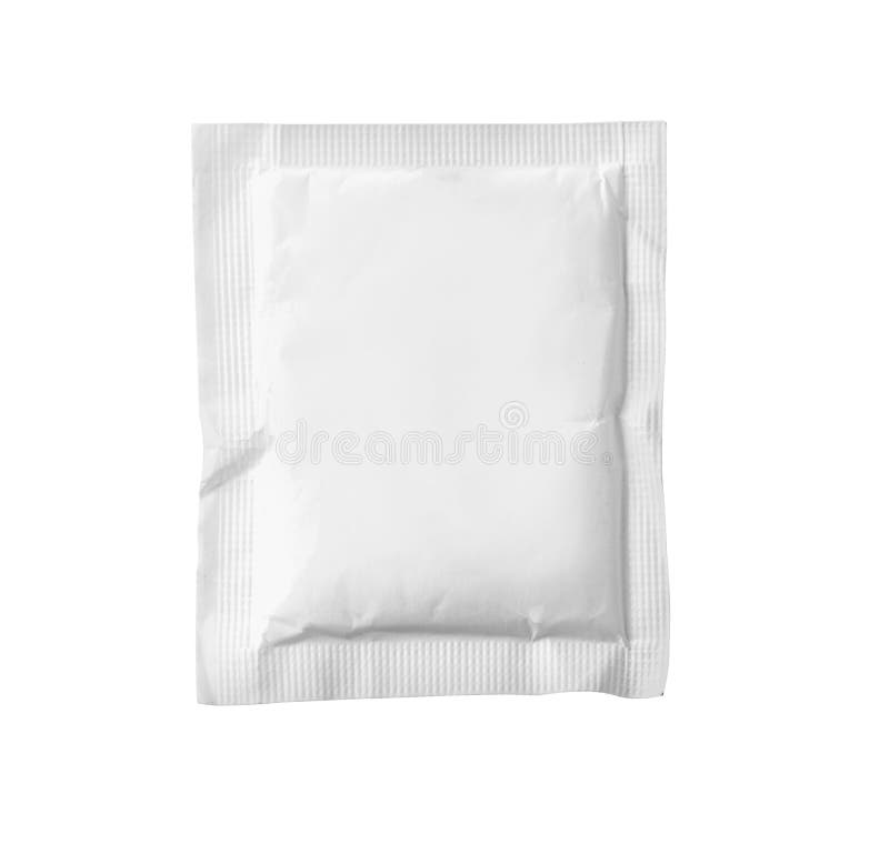 Blank White Sachet Packet Mockup Stock Image - Image of merchandise ...
