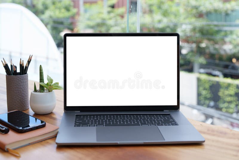 A Blank White Screen Computer Can Insert Text or Images Stock Photo ... A Blank White Screen Computer Can Insert Text or Images Stock Photo ...