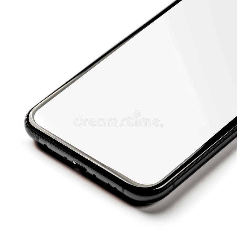 Blank White Screen Smartphone Stock Illustration - Illustration of ...
