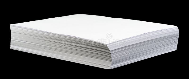 Blank White Sheet of Paper on Black Stock Photo - Image of paper, list ...