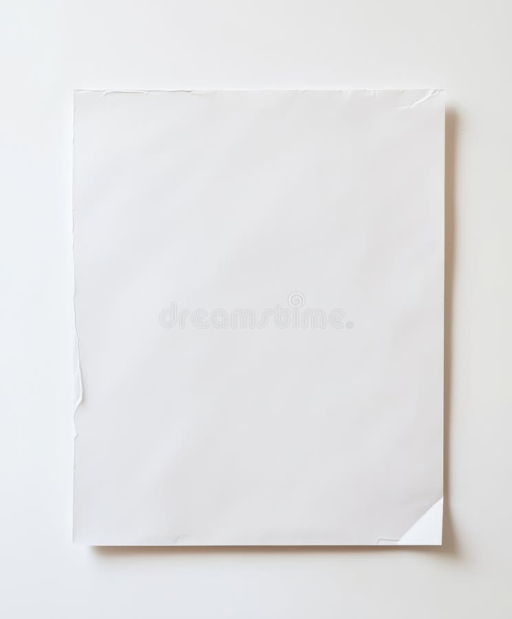 Blank White Sheet of Paper on Clean Empty Background for Creative ...