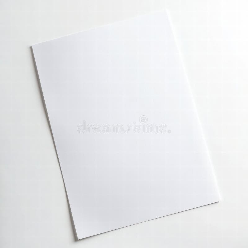 Blank White Sheet of Paper Resting on a Smooth Surface Ideal for ...