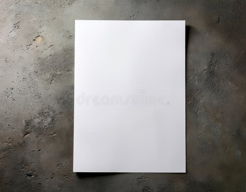 Blank Sheet of Paper on a Textured Surface Ready for Drawing or Writing ...