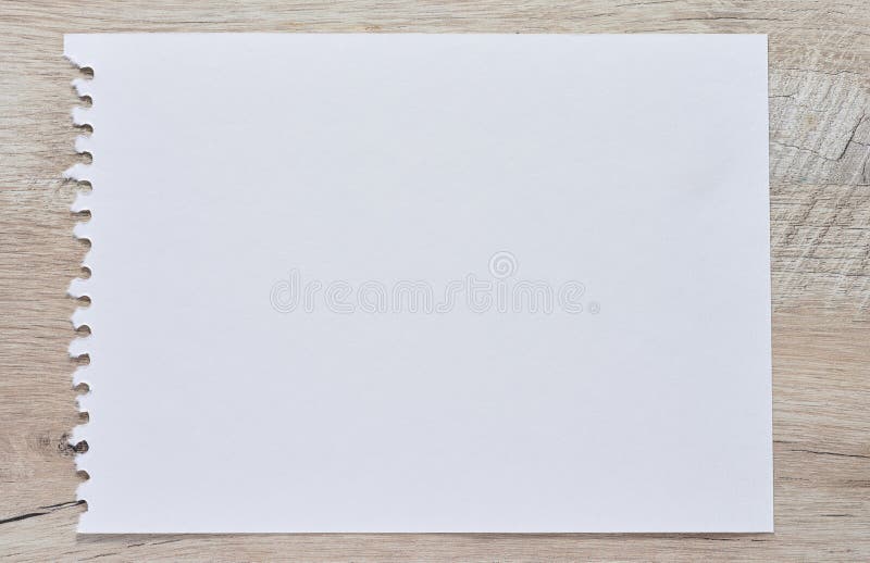 Blank White Rectangular Sheet of Paper Stock Image - Image of office ...