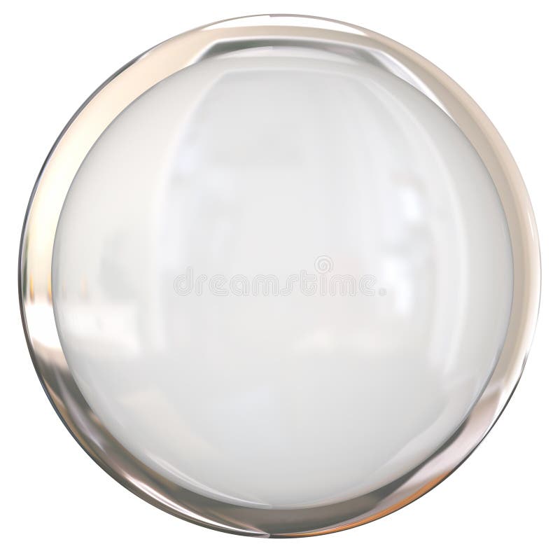 Blank White Shiny Round Button Copy Space Stock Image - Image of white ...