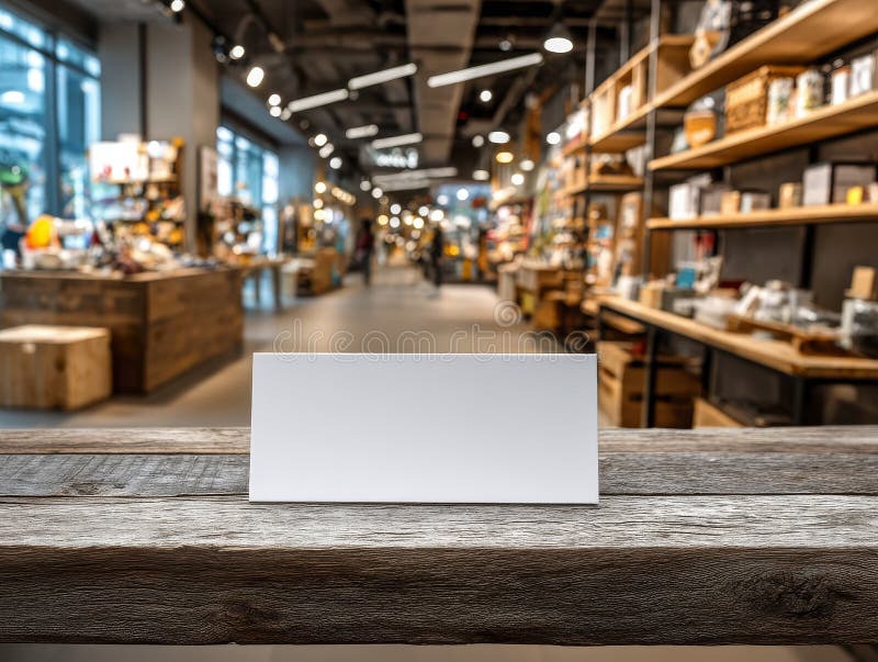 A Blank White Shop Straight Line Sign with No Text and an Store Shop in ...