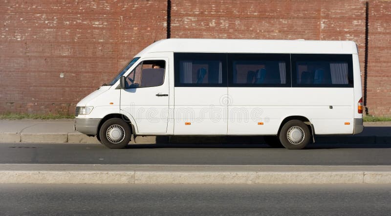 Blank White Shuttle Bus Royalty Free Stock Photo - Image: 3775935