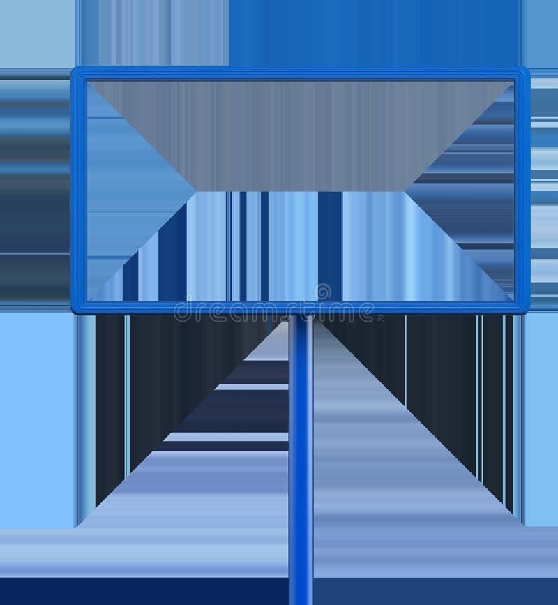 Blank White Sign with Blue Border, Minimalist Design Concept Stock ...