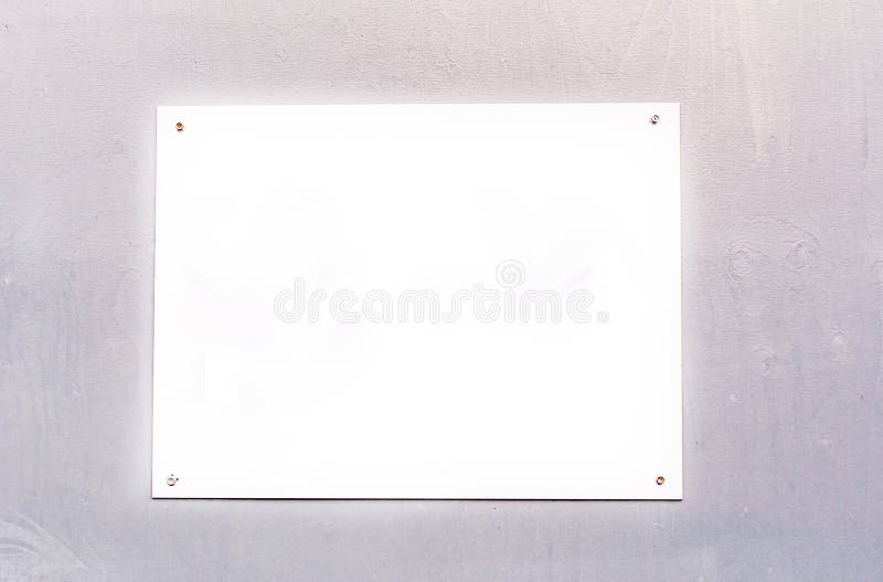 Blank white sign board stock photo. Image of reflection - 53114332