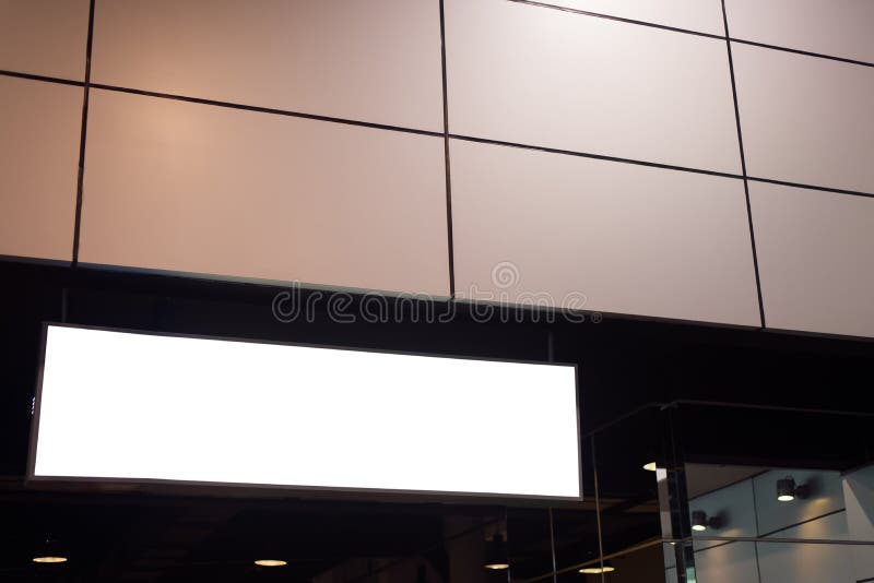 Blank White Sign with a Copy Space Area Hanged from a Pole Stock Photo ...