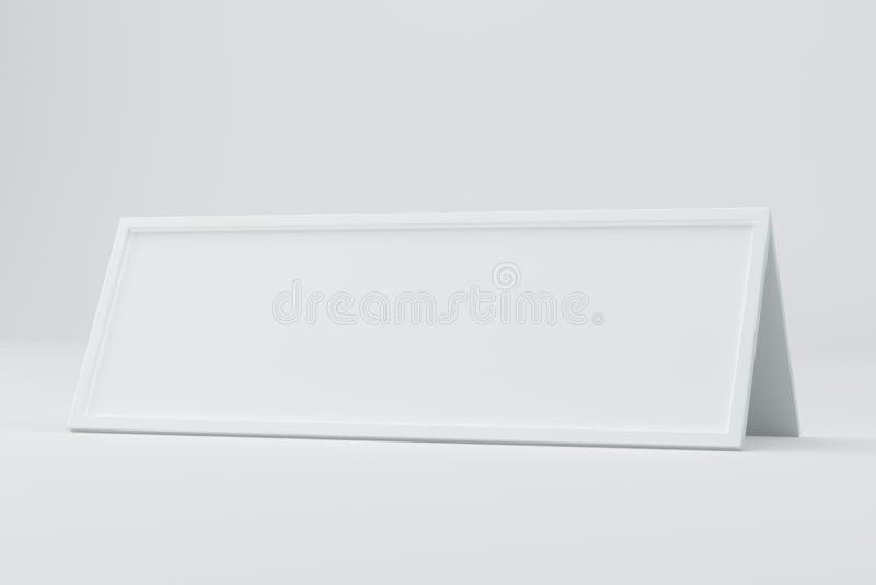 Blank White Sign Plate Abstract with Shadow. 3D Rendering Stock ...