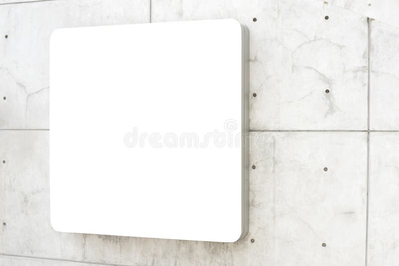 Blank white sign on wall stock image. Image of white - 83548459