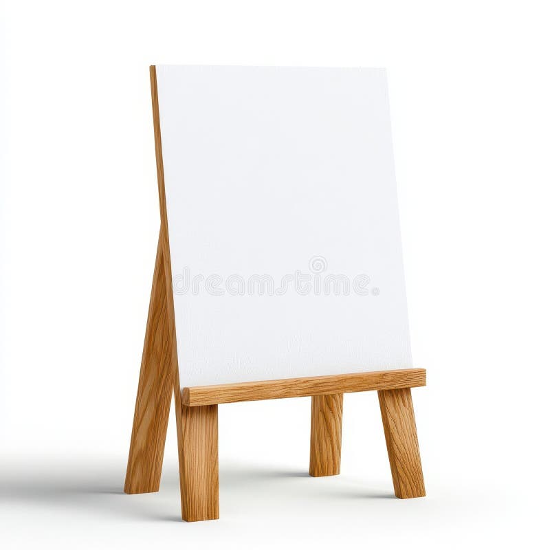 Blank White Sign on Wooden Board for Display Stock Illustration ...