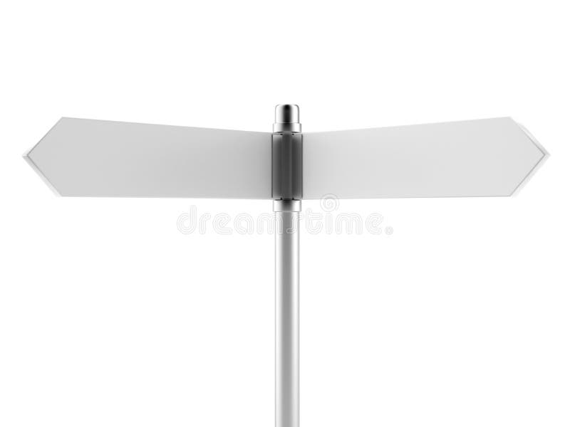 Two White Signpost on a Blue Background Stock Vector - Illustration of ...