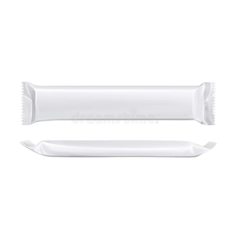 Blank White Snack Bar Packaging Wrapper Mockup. Vector Stock Vector ...