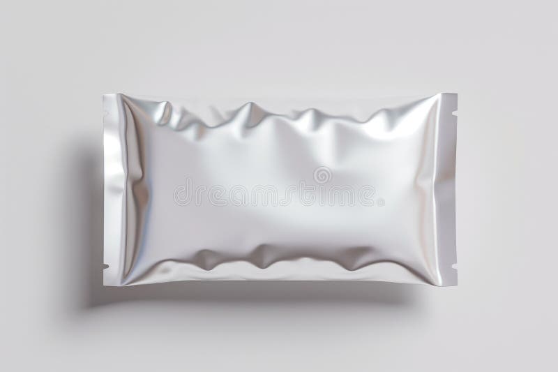 Blank White Snack Package on a Light Background Stock Illustration ...