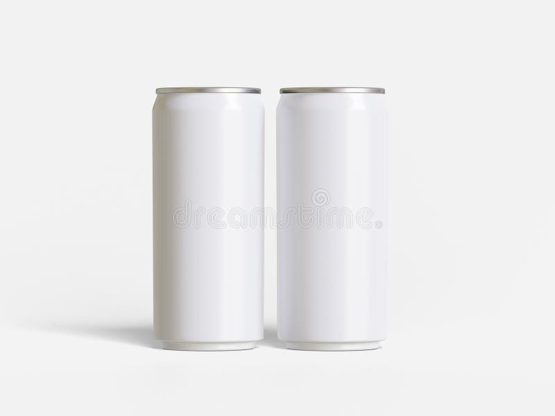Blank White Soda Can or Soft Drink Stock Illustration - Illustration of ...