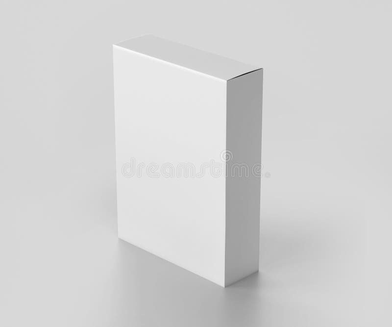 Blank White Software Box Mockup, Cardboard Package Box, 3d Rendering ...