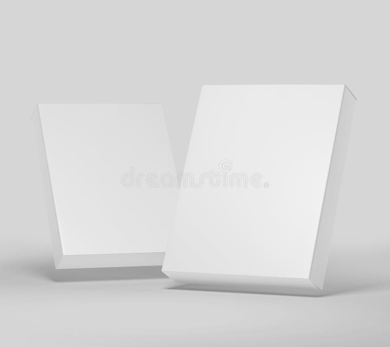 Blank White Software Box Mockup, Medium Size Cardboard Package Box, 3d ...