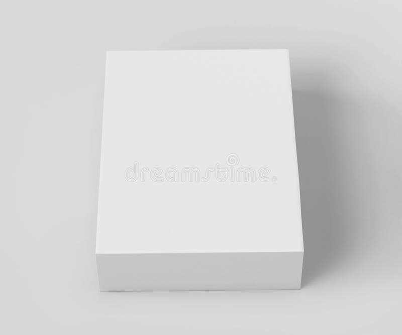 Blank White Software Box Mockup, Medium Size Cardboard Package Box, 3d ...