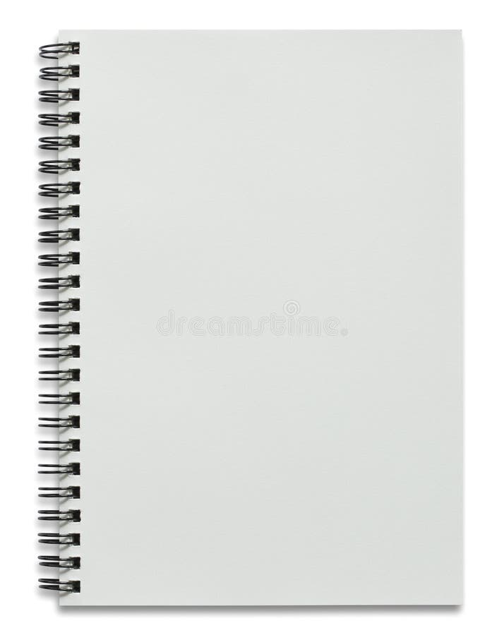 Blank Notebook Cover Isolated on White Stock Image - Image of object ...