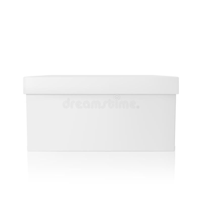 Blank White Square Box with Lid for Packaging Design Vector Stock ...