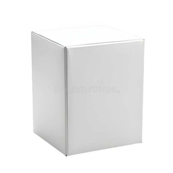 Blank White Square Box Packaging Isolated on Transparent Background ...