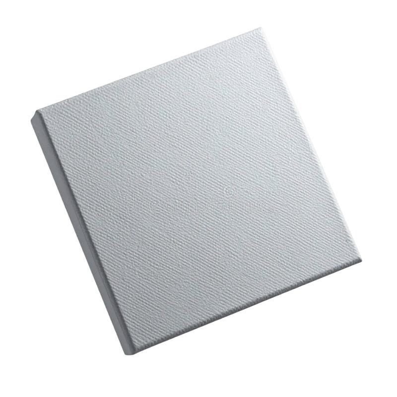 Blank White Square Canvas Floating on Transparent Background Stock ...
