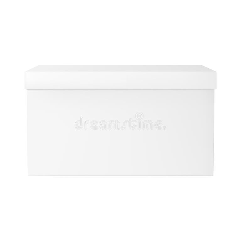Blank White Square Closed Box with Lid for Packaging Vector Stock ...