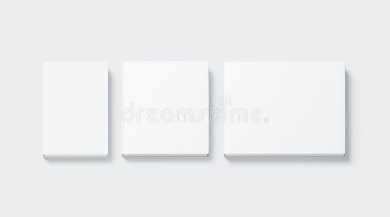 Blank White Rectangular Hardback Book Stock Illustrations – 7 Blank ...