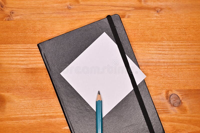 Blank White Square Shaped Note Paper on Notebook As Mockup Copy Space ...
