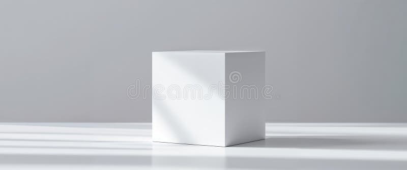 Blank White Square on Table with Shadows. Stock Illustration ...