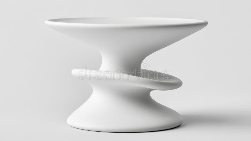 A Blank White Square Table is Shown in a Studio Setting for Product ...