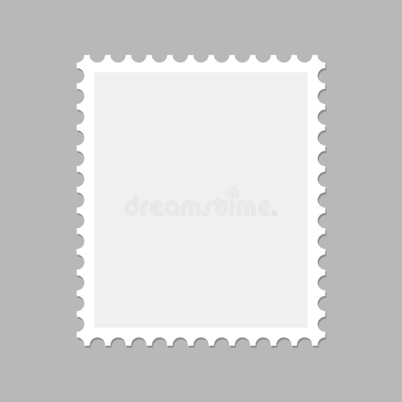 Blank White Stamps Frame, Postage Stamp â€“ Vector Stock Illustration ...