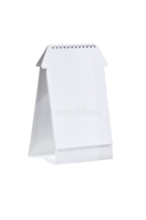 Blank White Standing Notebook Stock Photo - Image of shape, message ...