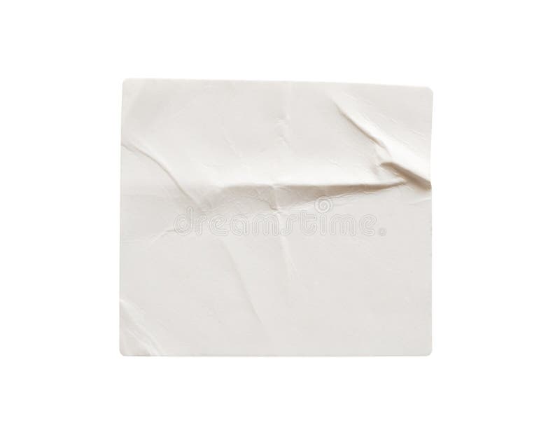 Blank White Sticker Label Isolated on White Background Stock Photo ...