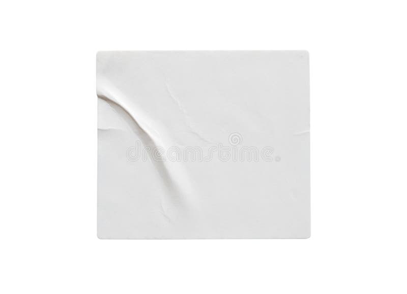 Blank White Sticker Label Isolated on White Background Stock Photo ...
